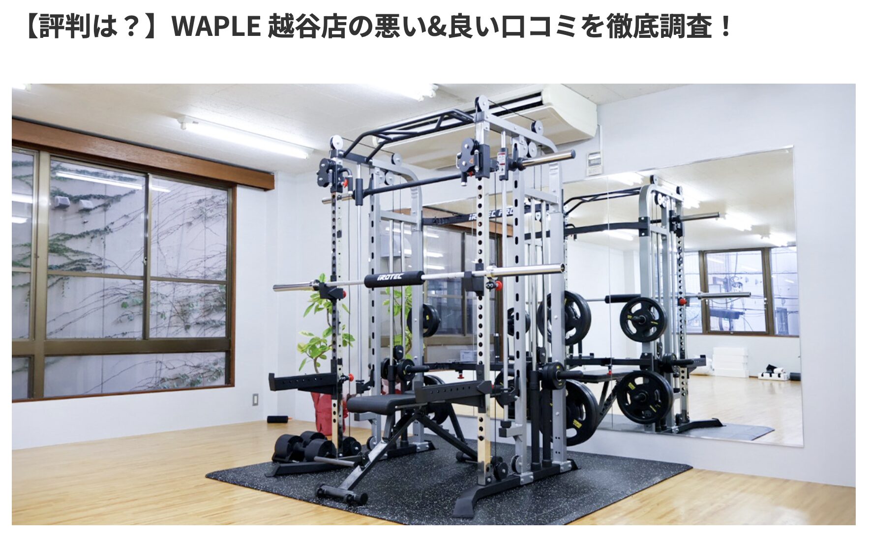 【掲載報告】「子連れで通えるパーソナルジム」様にWAPLE をご紹介いただきました | Waple blog
